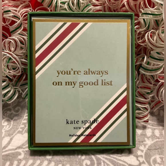 kate spade | Holiday | Box Of New Kate Spade Holiday Note Cards With ...